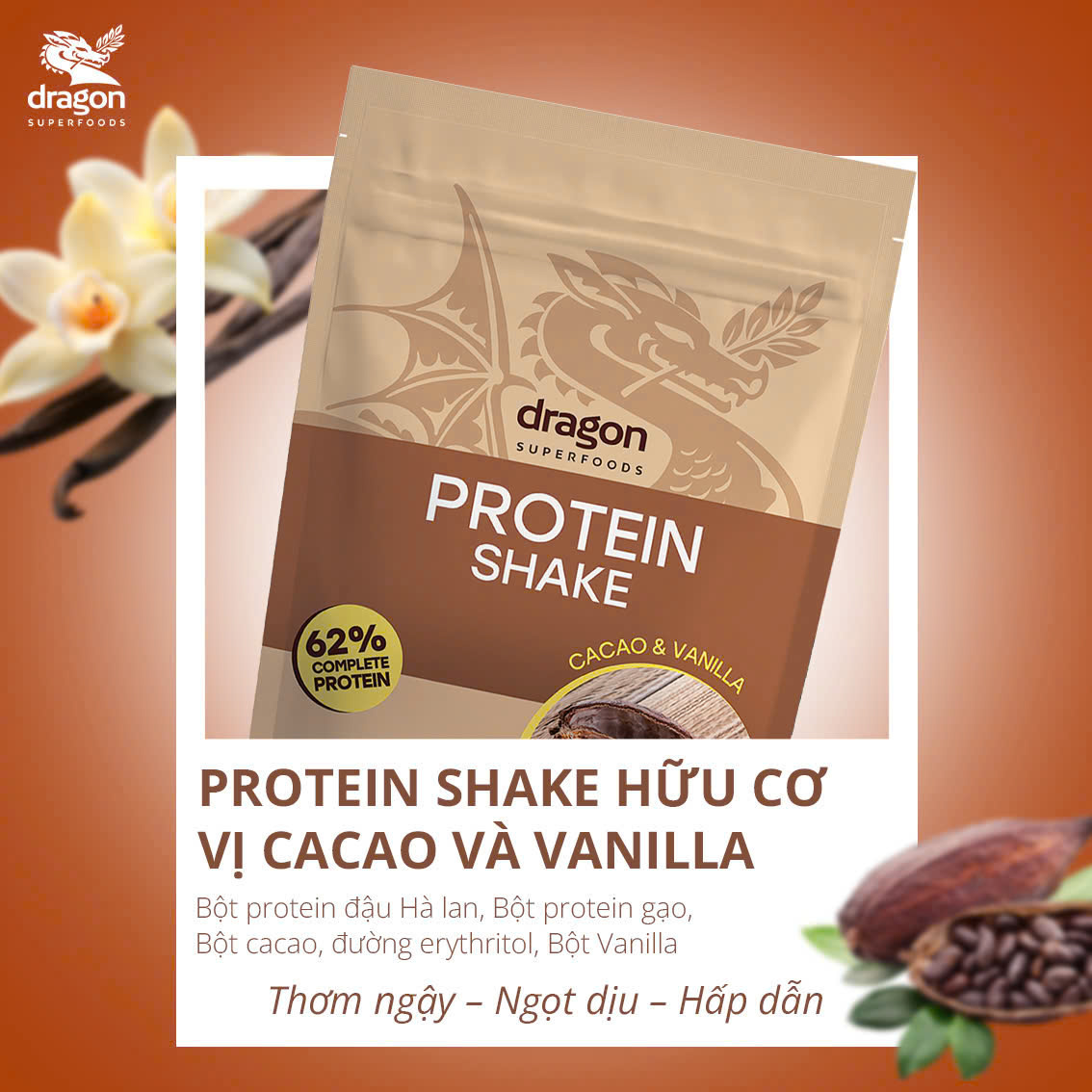 Protein Shake Cacao & Vanilla – Giải Pháp Dinh Dưỡng Hữu Cơ Cho Người ...